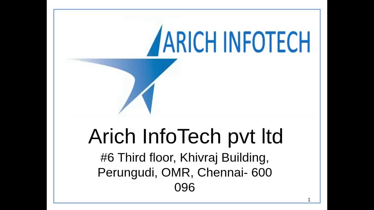 Arich Infotech in Perungudi,Chennai - Best Computer Training Institutes ...